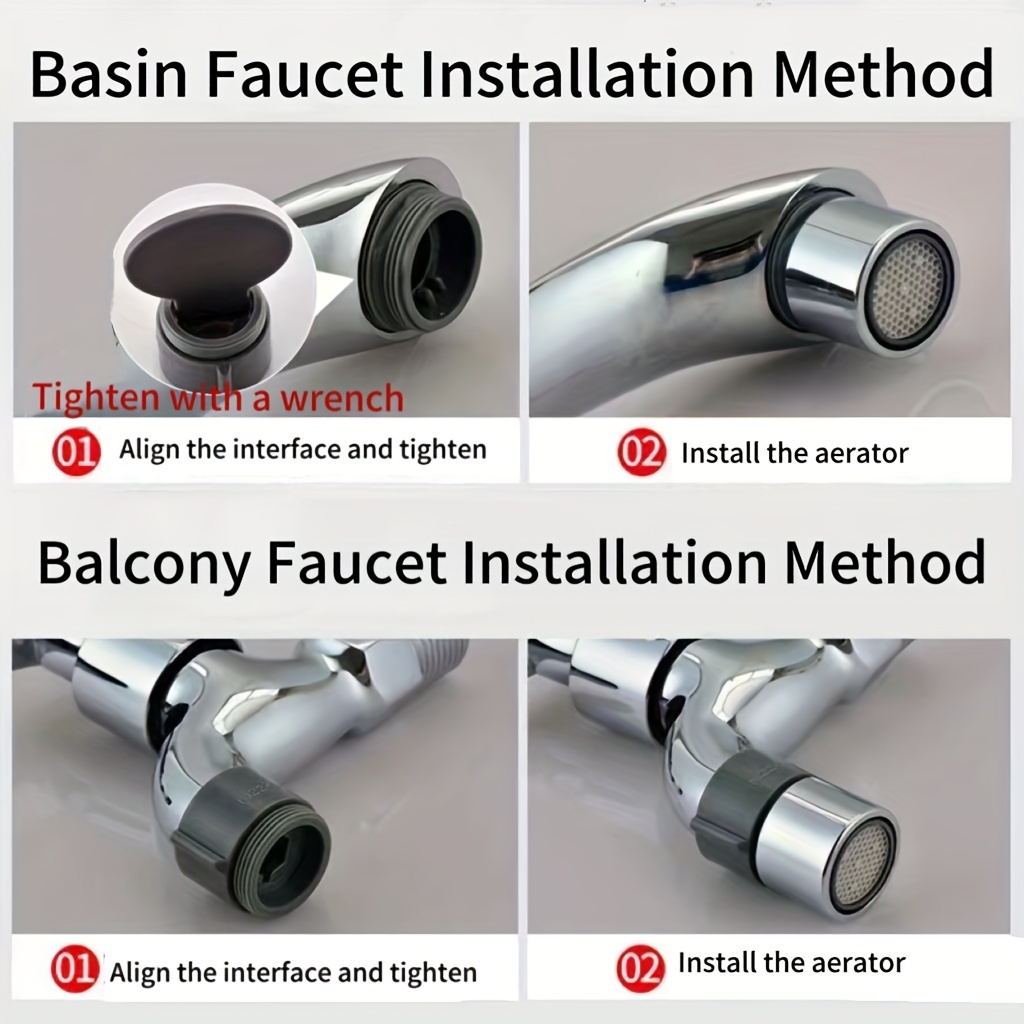 Faucet Adapter Kit - 5 Pieces Male and Female Sink Aerator Adapter Set ...
