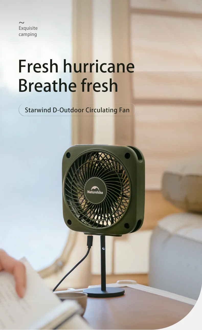 Naturehike Outdoor Electric Fan Air Circulation Ultralight Portable 3 ...
