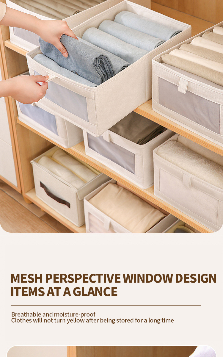 [SG STOCK] Foldable Clothes Organizer Collapsible Wardrobe Storage Tidy ...