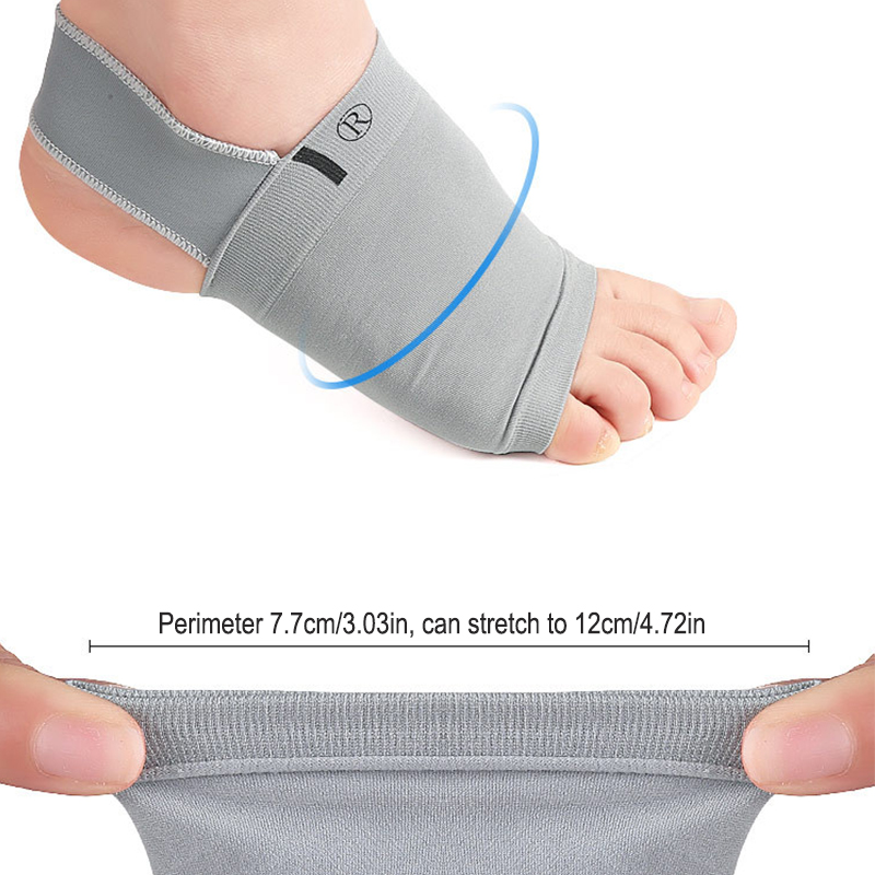 1 Pair Arch Support Insoles Flat Foot Correction Silicone Strap Design ...