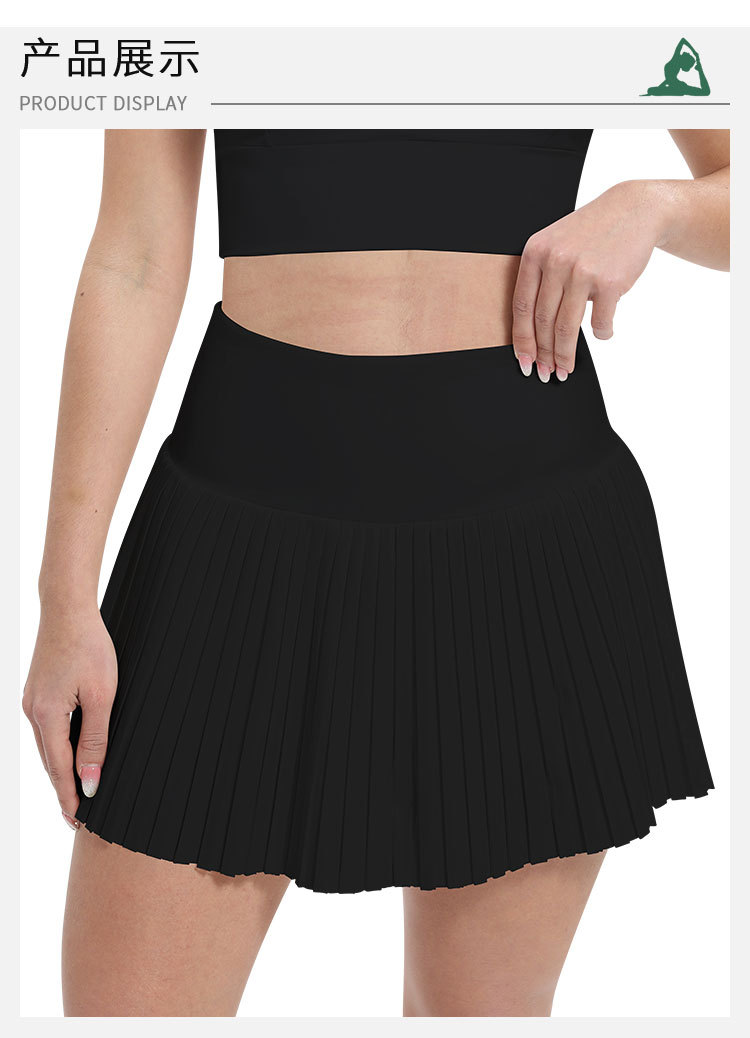 New High Waist Pleated Tennis Golf Skirt with 2 Pockets High Stretchy ...