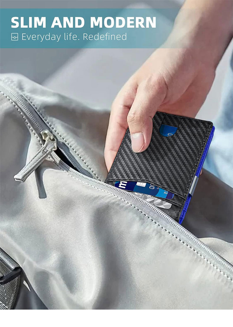 MIYIN Bifold RFID Slim Wallets With Money Clip Minimalism Slim Front ...