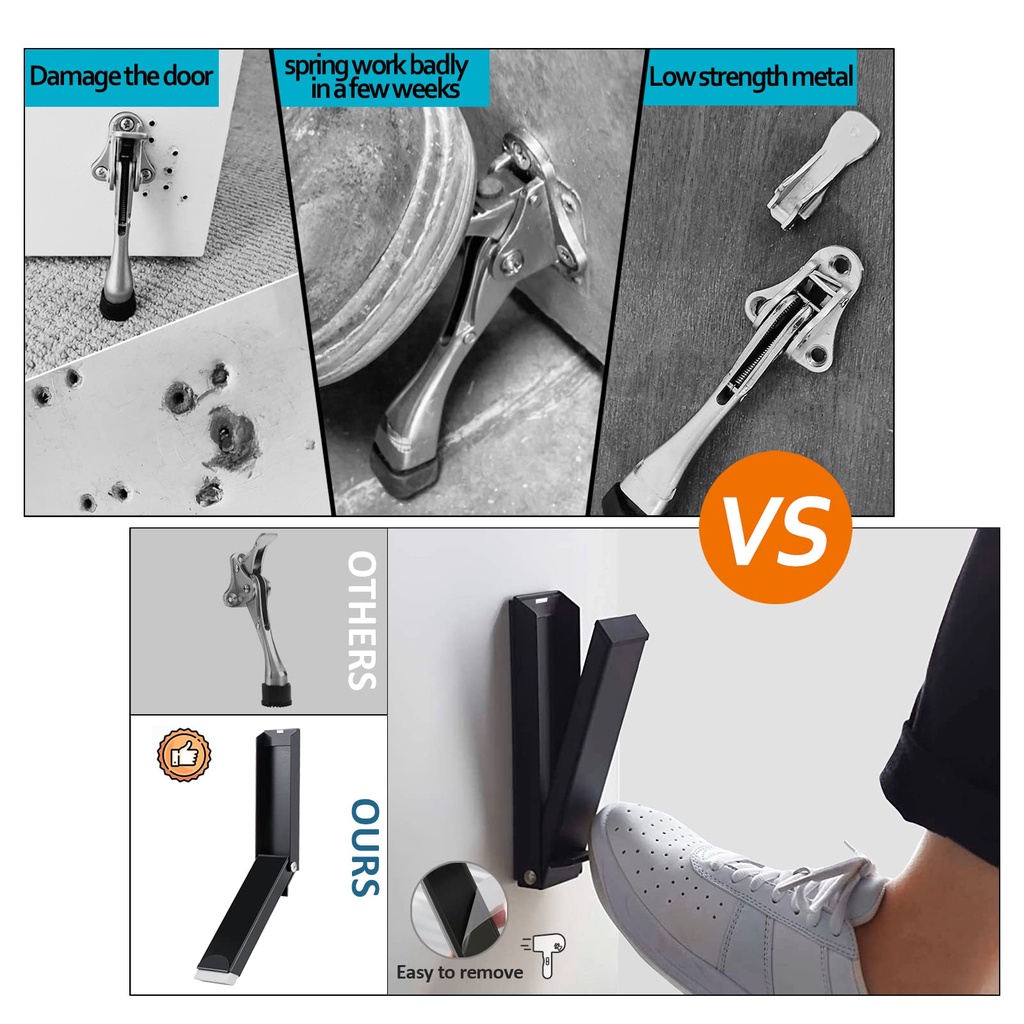 SG local Door Stoppers Pedal Kick Down Door Stop Self Adhesive Door ...