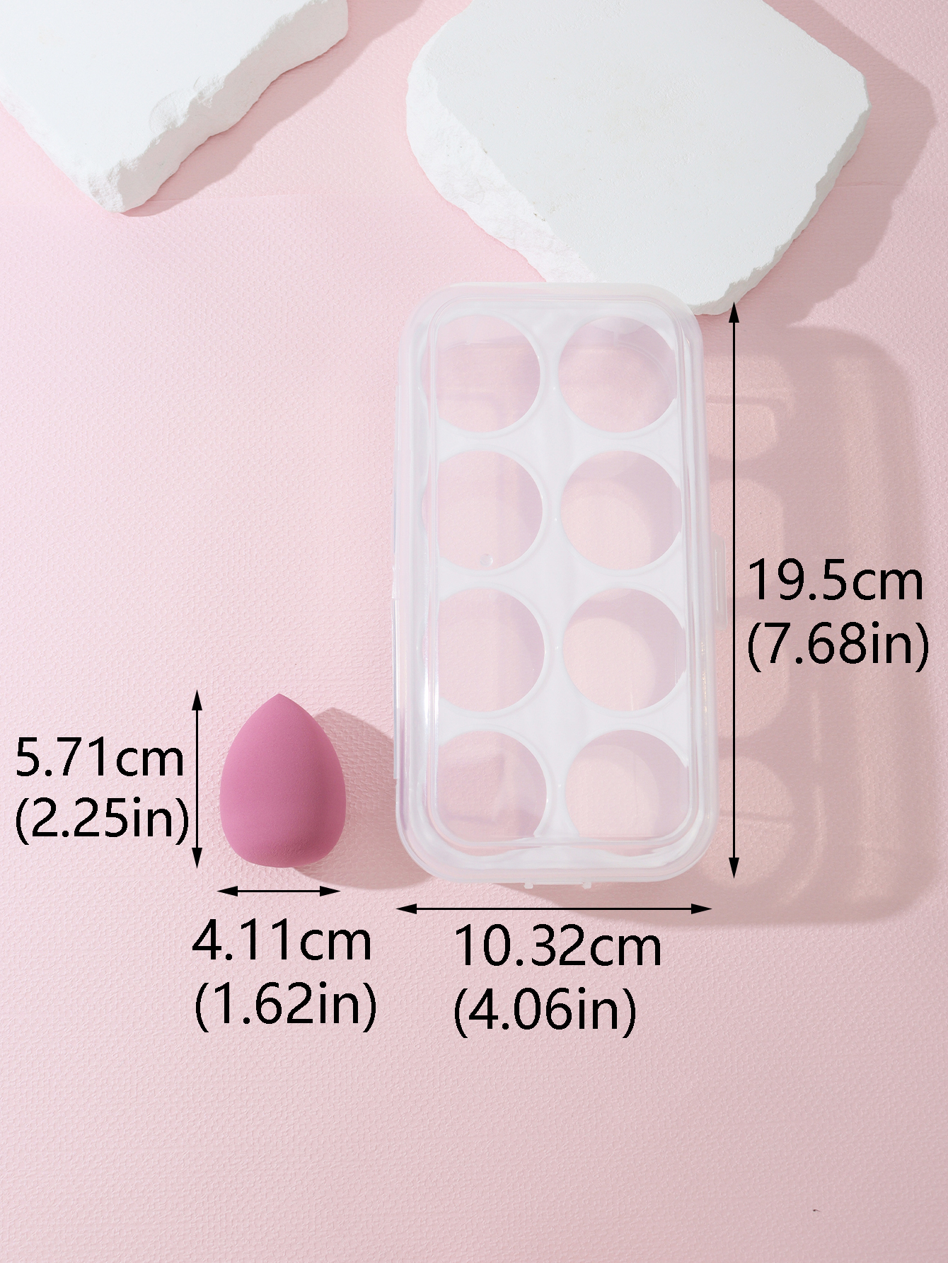 8-Piece Makeup Sponge Set With Storage Box, Wet And Dry Beauty Egg ...