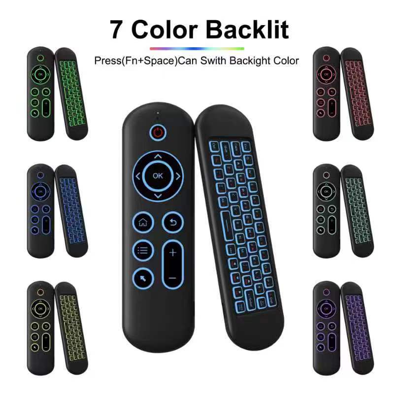 M5 Mini Air Flying Mouse,2.4G Bluetooth 5.0 Keyboard Backlight Remote ...