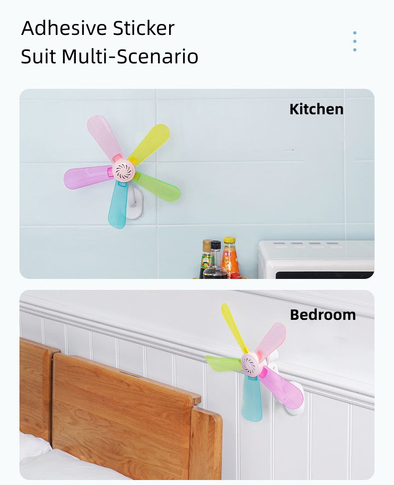 【SG Stock】Portable Mini Fan Wall Hanging Mini Home Dormitory Bedside ...