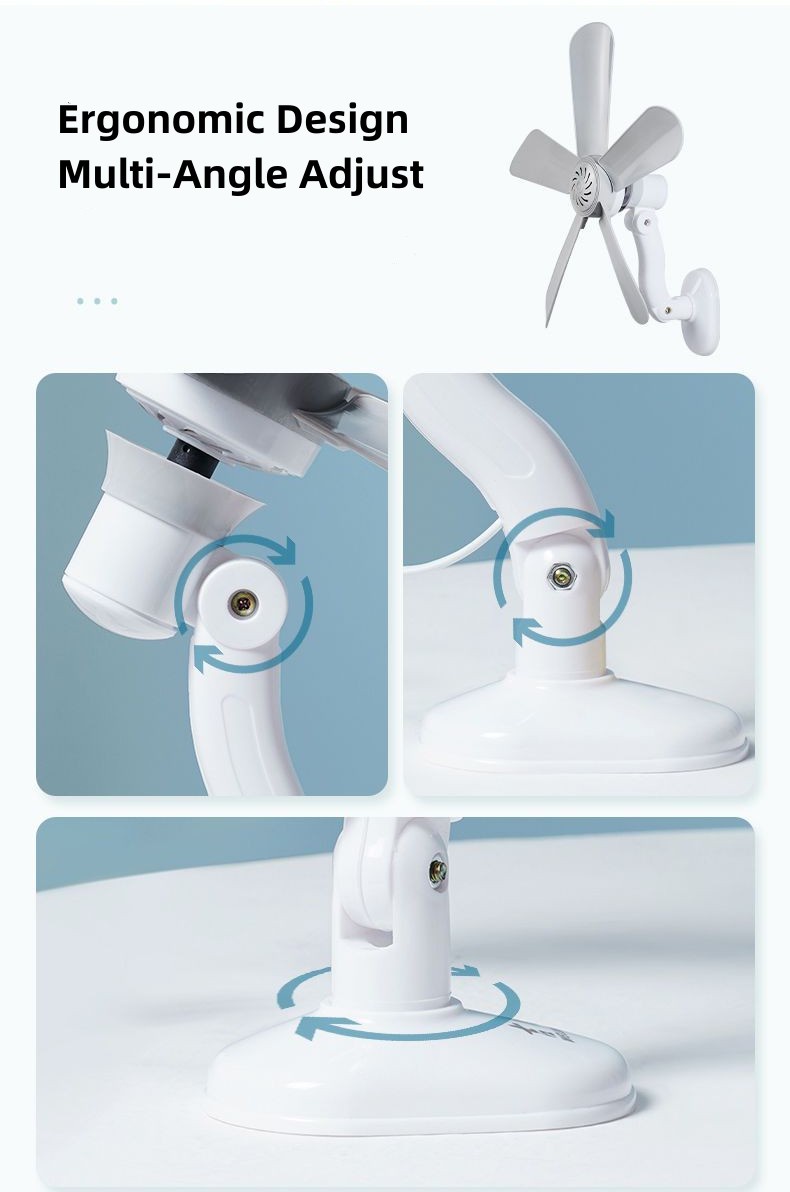 【SG Stock】Portable Mini Fan Wall Hanging Mini Home Dormitory Bedside ...