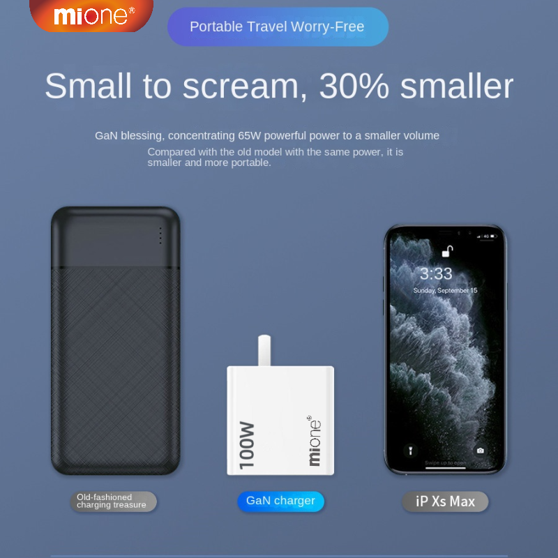 Mione 100W Charger Travel Adapter USB Type C Fast Charging For iPhone ...