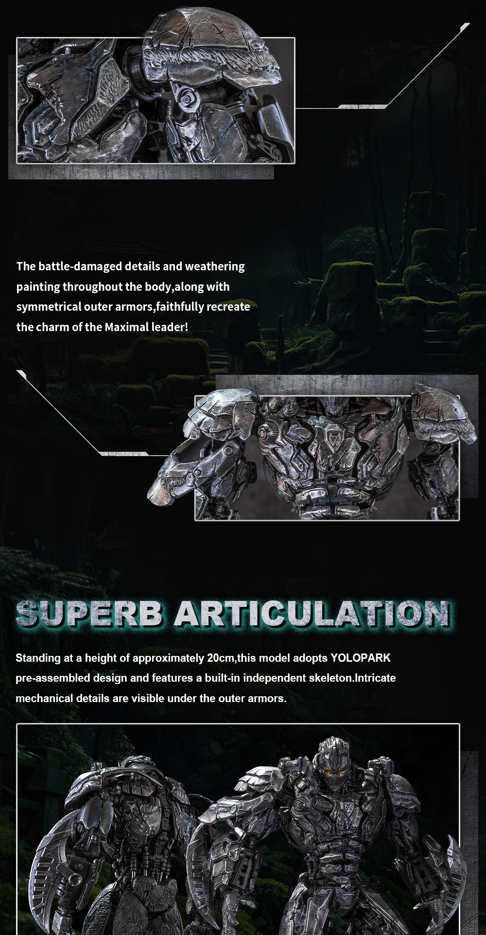 YOLOPARK AMK PRO X Series Transformers Movie 7 Rise of The Beasts 22cm ...