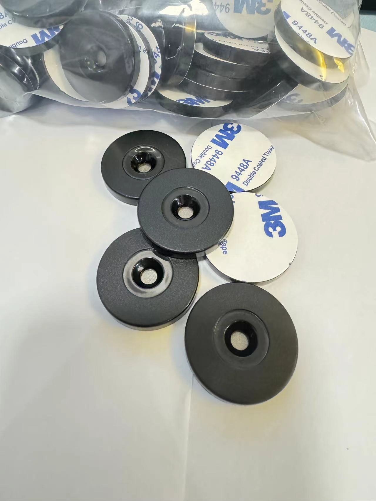 13.56MHZ Waterproof Round 30mm ABS Coin anti-metal Black NFC ISO14443A ...
