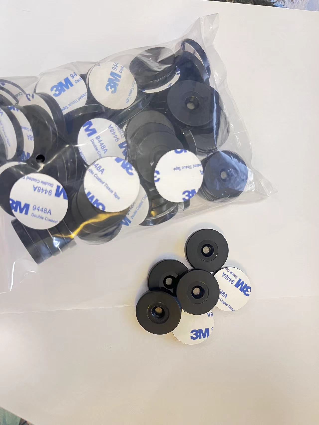 13.56MHZ Waterproof Round 30mm ABS Coin anti-metal Black NFC ISO14443A ...