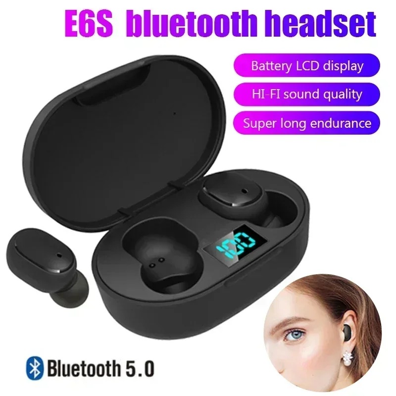 E6S Wireless Bluetooth Earphones High-Quality TWS Earbuds Noise ...