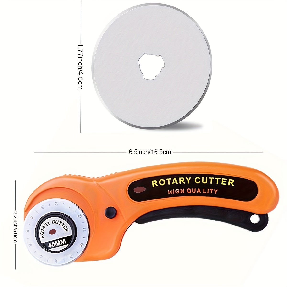 Rotary Cutter Set - 45mm Fabric Cutter, Replacement Rotary Blades ...