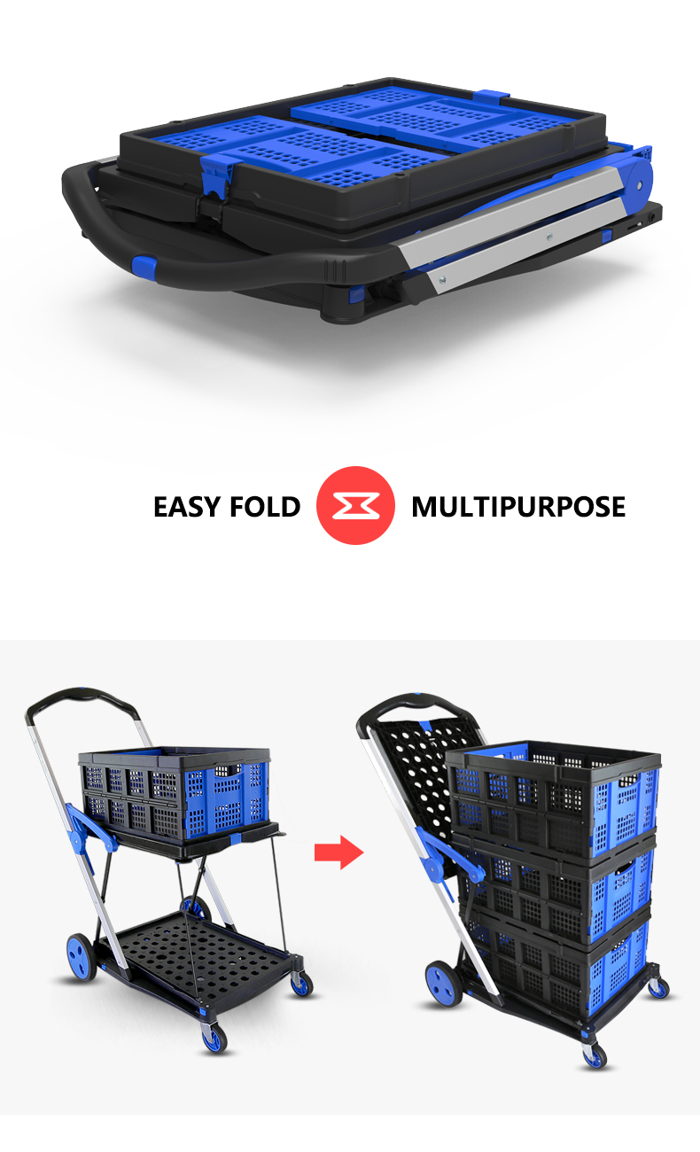 Multi use Functional Collapsible carts | Portable shopping cart ...