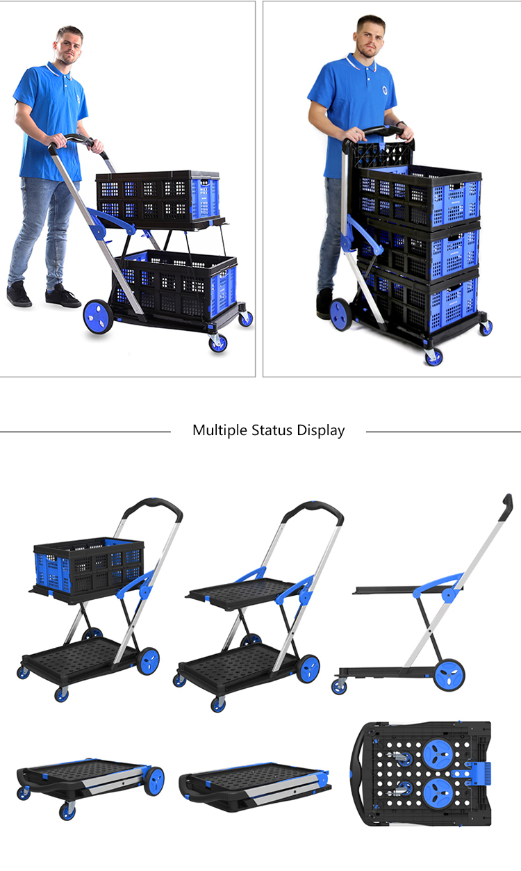 Multi use Functional Collapsible carts | Portable shopping cart ...