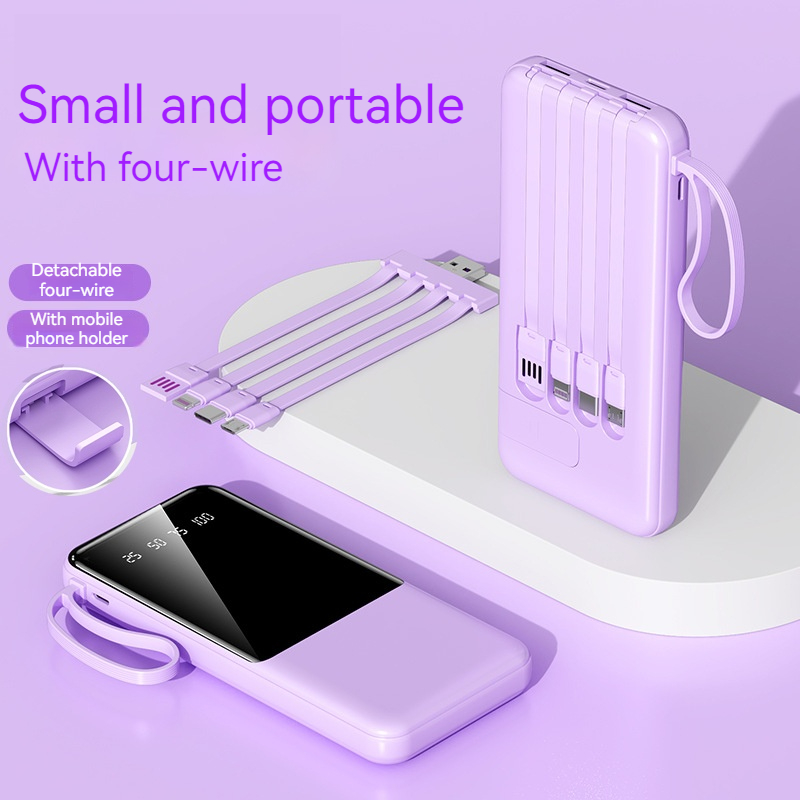 【SG】100% 40000mAh power bank 4 in 1 cable Mini powerbank fast charging ...