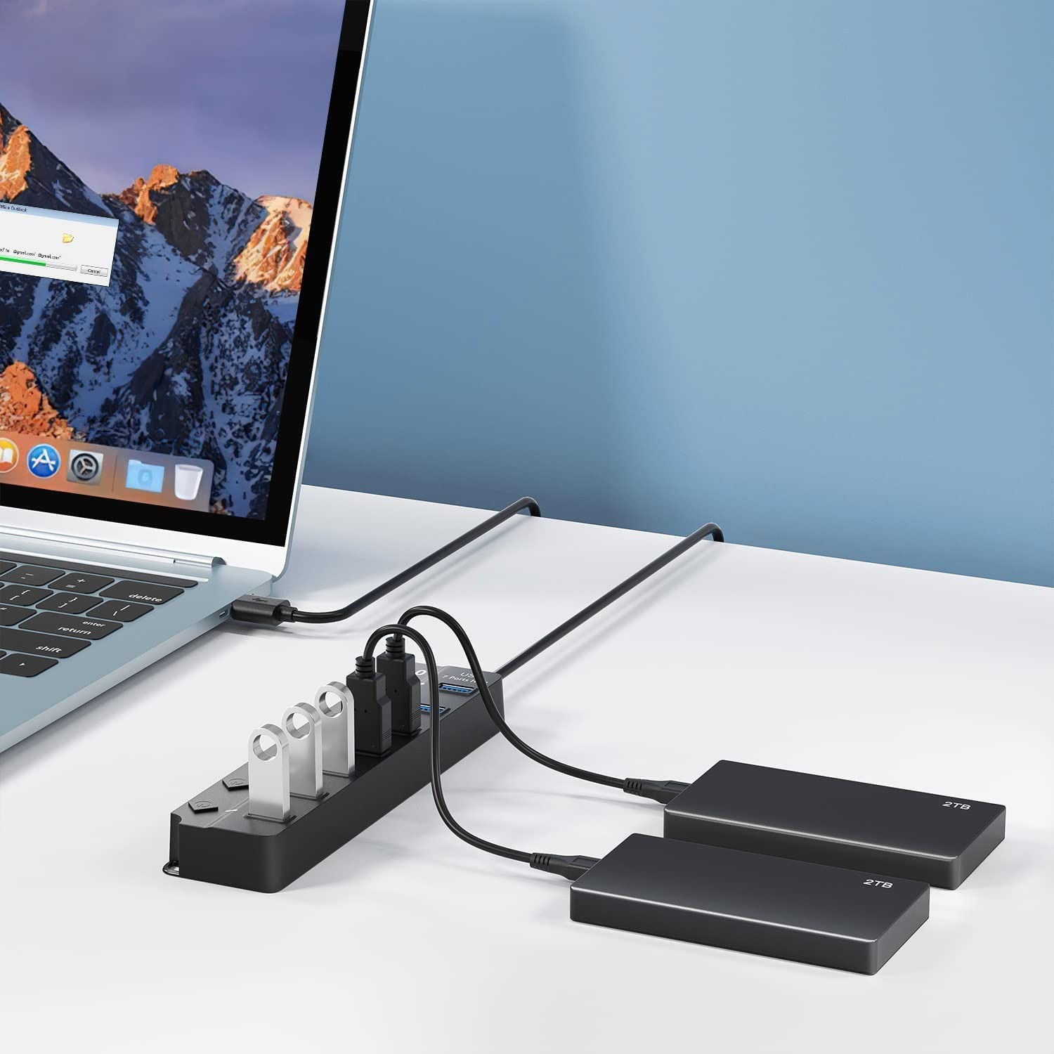 Usb A Hub 7 in 1 USB to USB 3.0 2.0 Splitter Docking Station USB3.0 HUB ...
