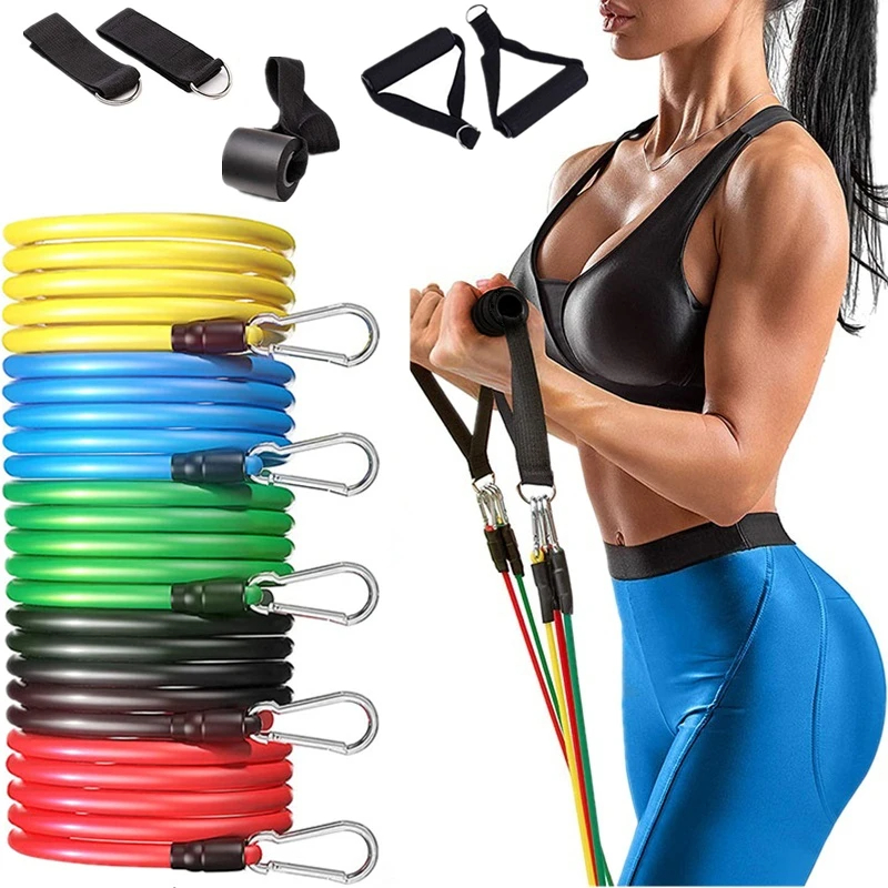 10 Piece/Set Fitness Resistance Bands Multifunctional Stretching ...