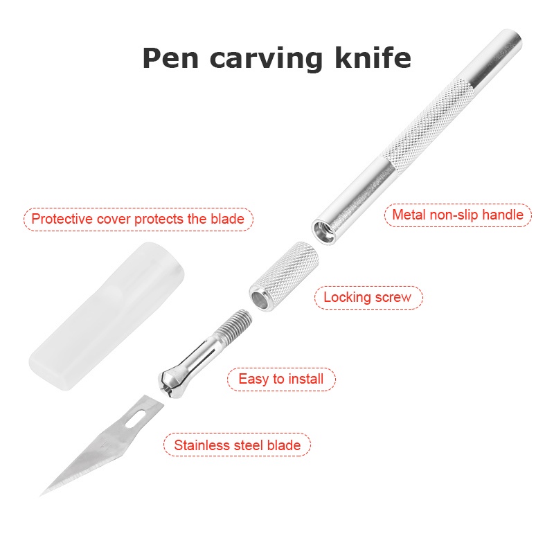 KUAIQU Sculpture Engrave 40 Blade Carve Knife Extra Backup Graver ...