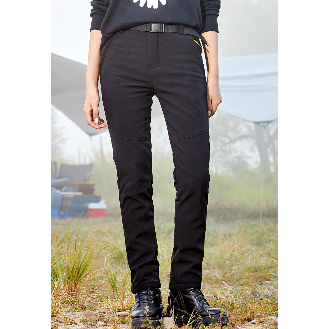 M-6XL Women Pants Fleece Winter Trousers Waterproof Hiking Skiing ...