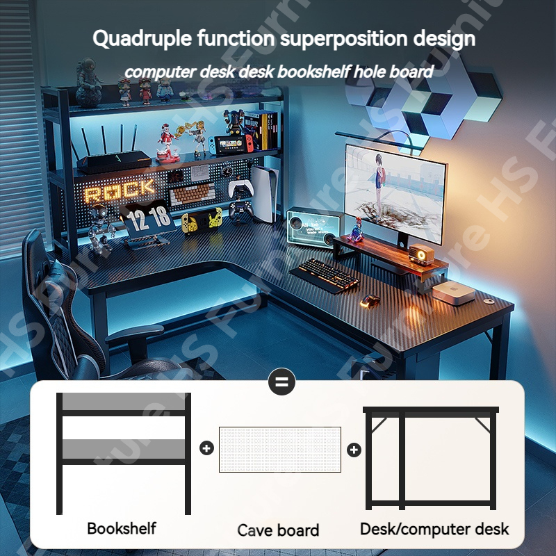 Gaming Table carbon fibre Corner Esports Table, Computer Table, Desktop ...
