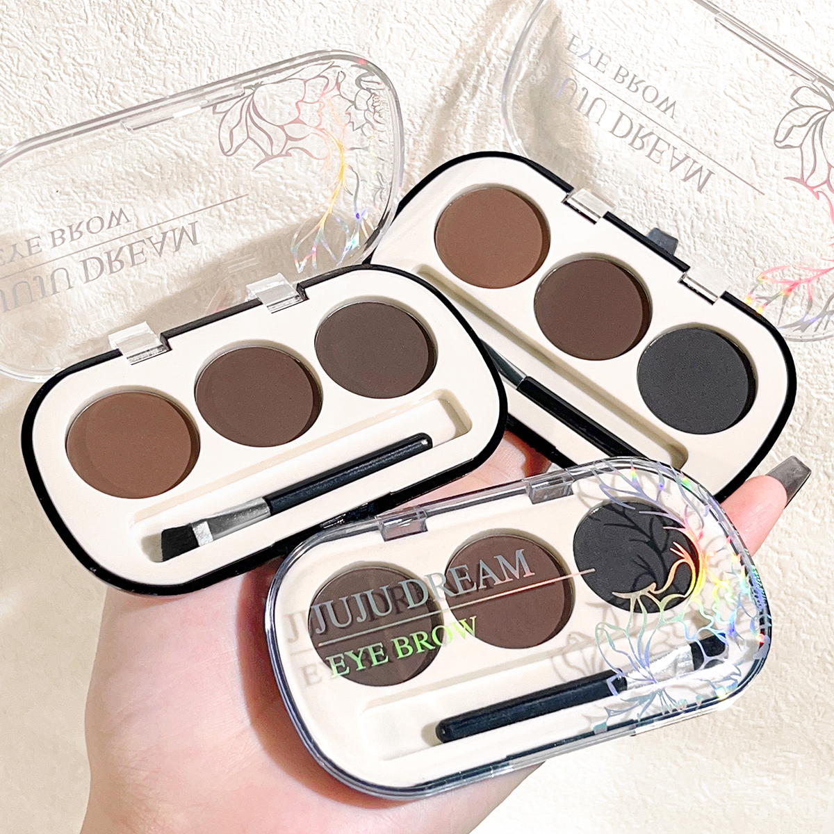 Three-color Eyebrow Powder Palette Eyebrow Cream Long-Lasting ...