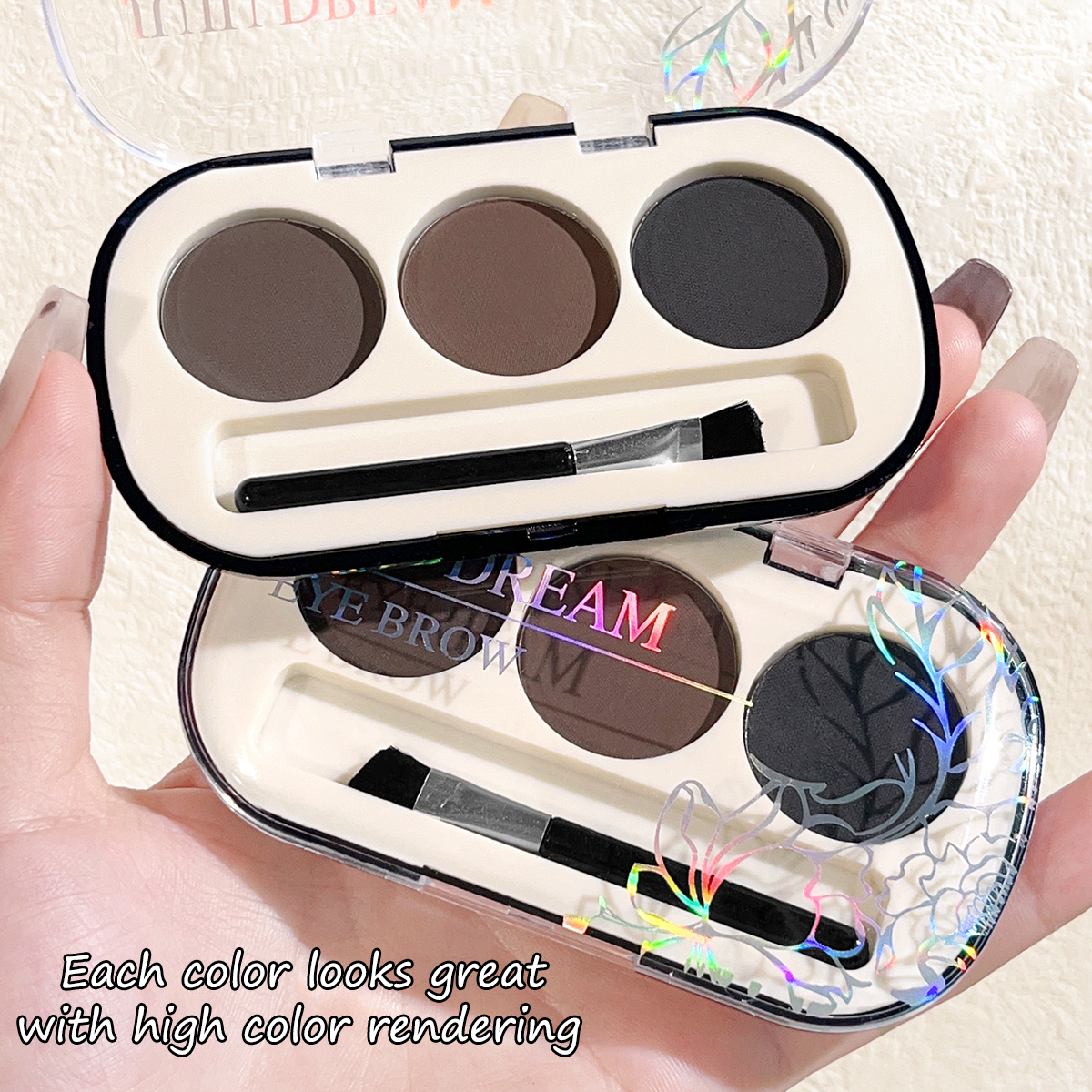 Three-color Eyebrow Powder Palette Eyebrow Cream Long-Lasting ...