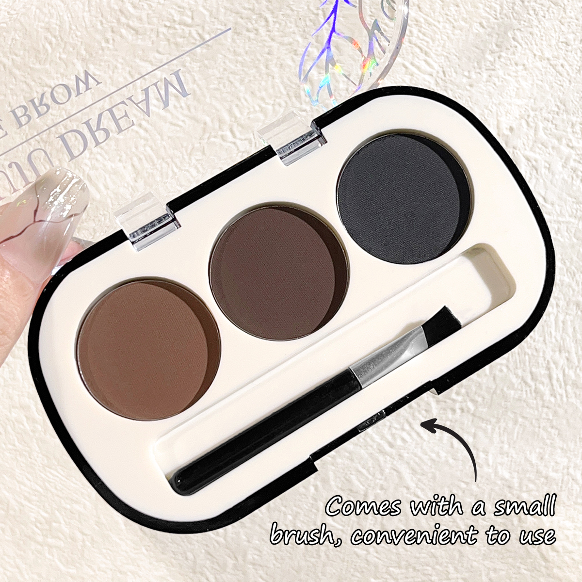 Three-color Eyebrow Powder Palette Eyebrow Cream Long-Lasting ...