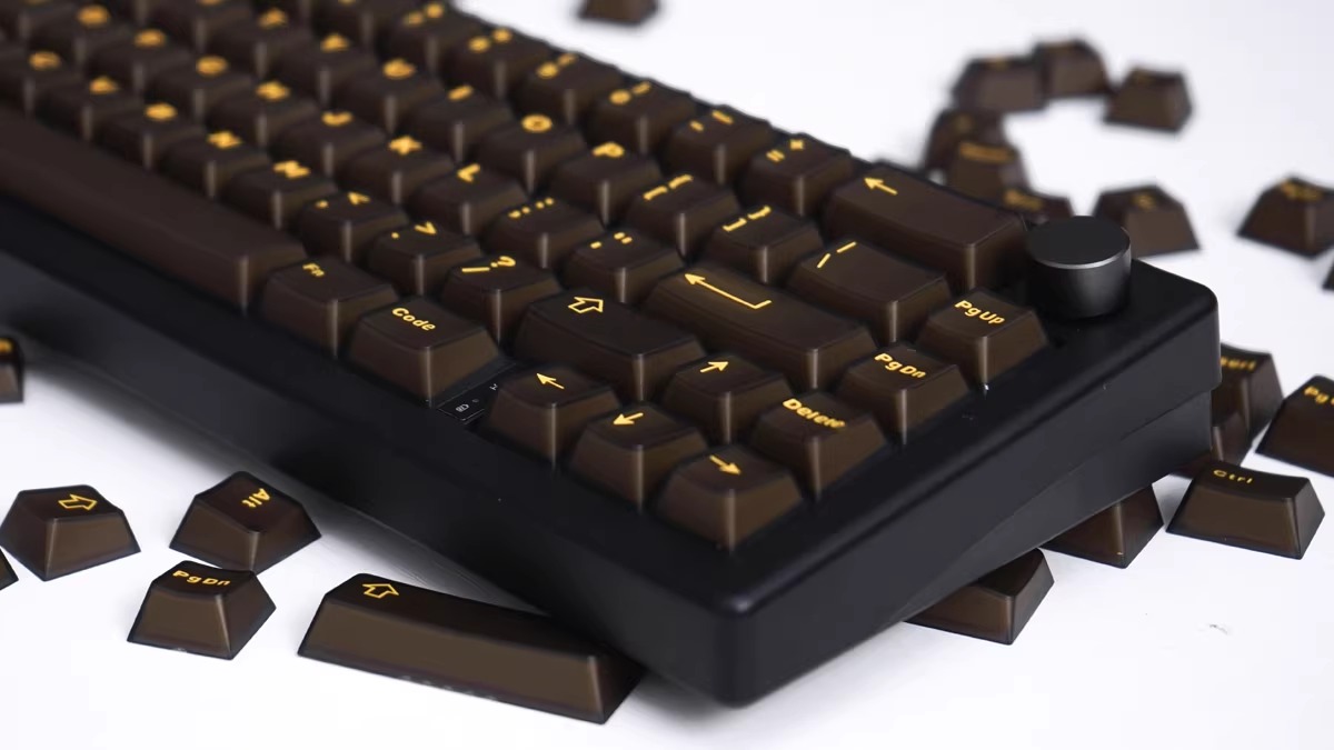 121 Keys/set Aifei Neon Light Klein Blue Pyga Keycaps ABS Double Shot ...