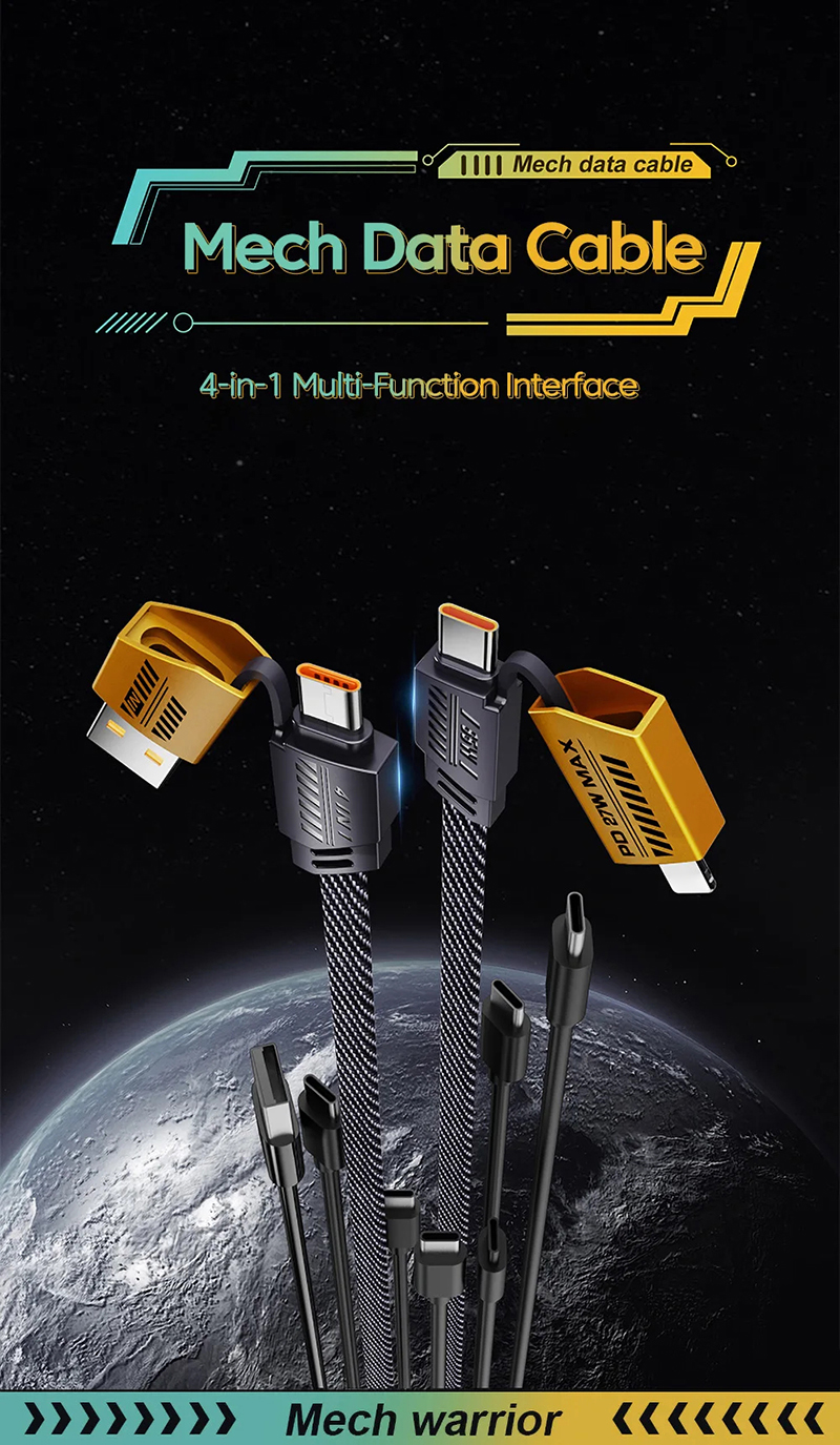 Free Gift USB Lamp 65W 2 In 2 Mecha Fast Charging Cable USB Type C ...