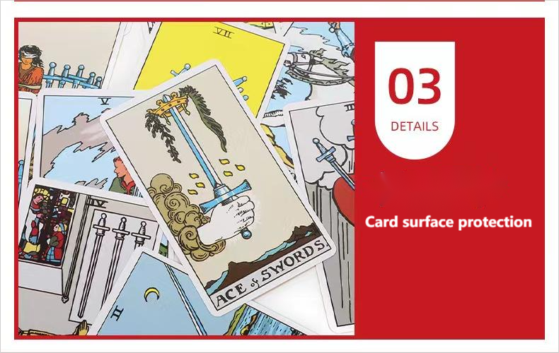 English Waite Tarot Cards 78 Cards Comfortable Touch Paper Thick Clear ...