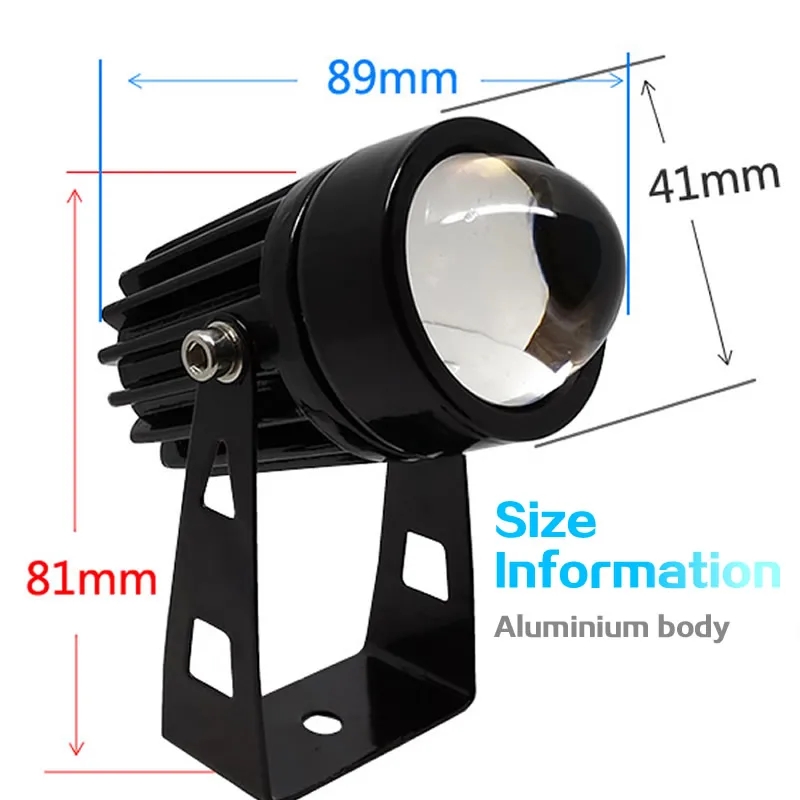 Outdoor Spotlight Narrow Beam LED Lawn Light 3W Wall Washer Waterproof ...