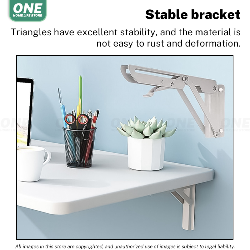 Wall mounted folding table Foldable shelves no need drill wall shelves ...