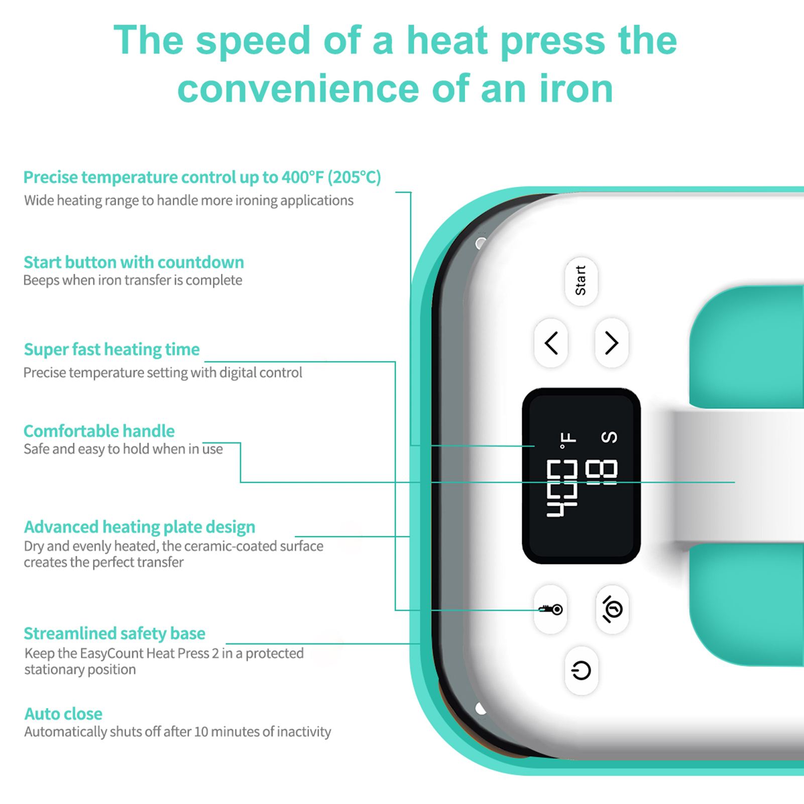 Coolinbo HP6 Handheld Mini Heat Press Machine 7x5 Inch Portable Heat ...