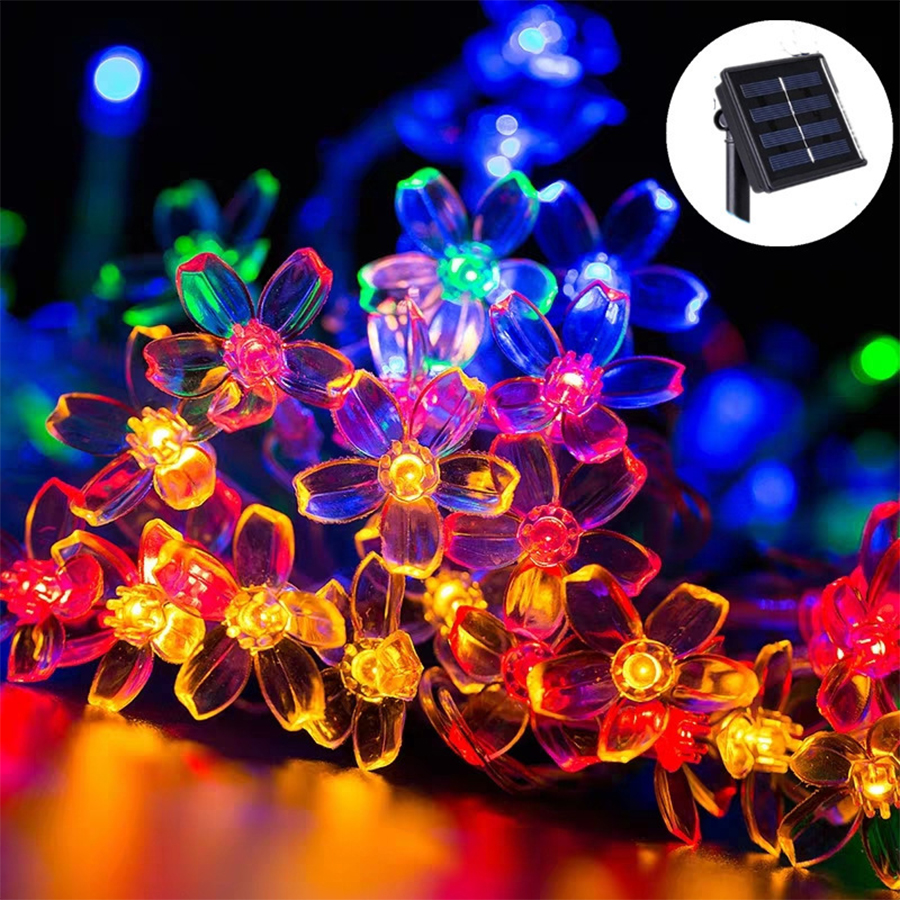 5 meters 20 lights Dual function Flower Solar String Lights Outdoor ...