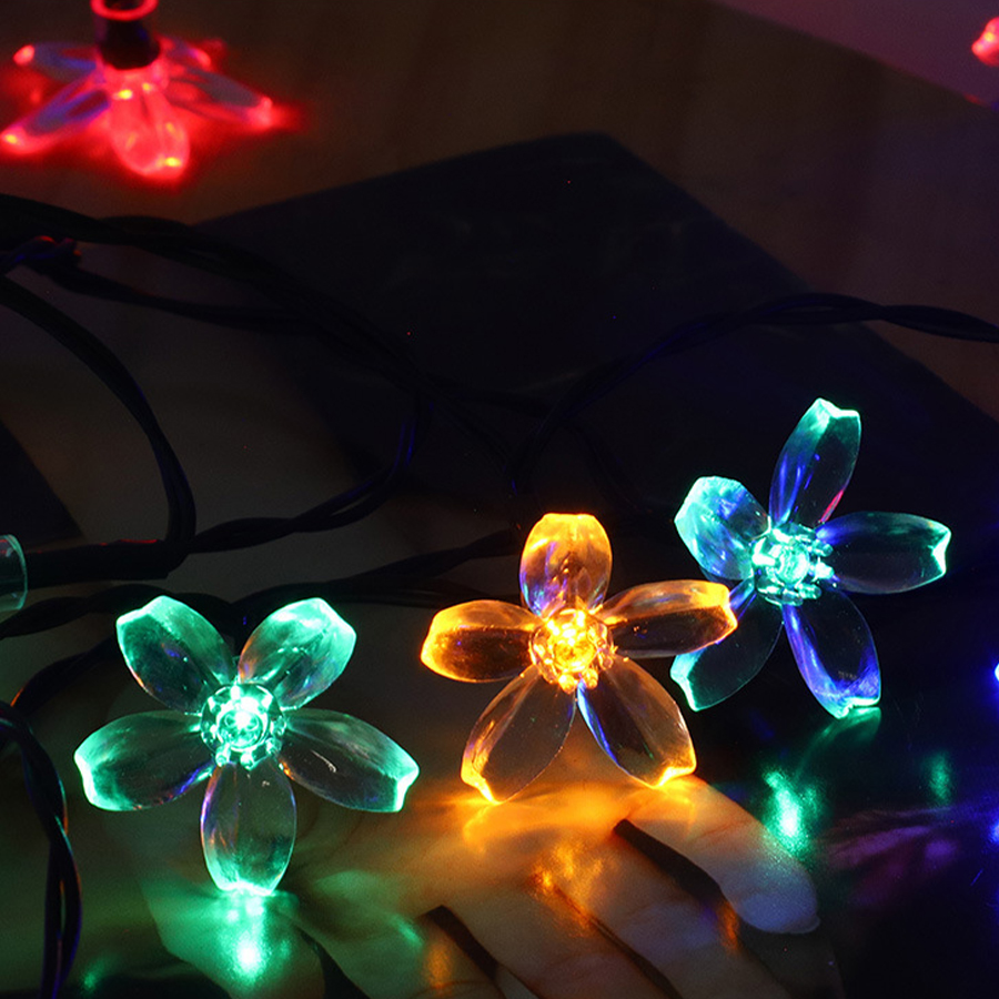 5 meters 20 lights Dual function Flower Solar String Lights Outdoor ...