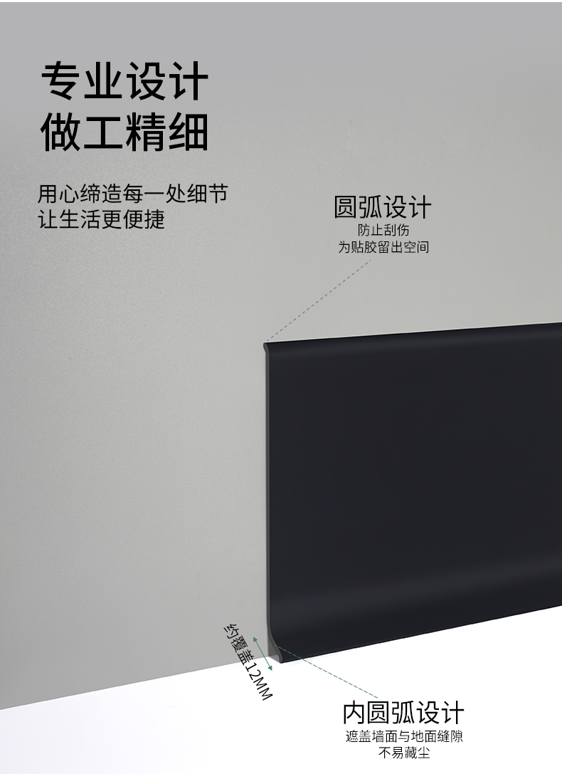 Soft Plastic Skirting Tile Floor Skirting Moisture Resistant Wall ...