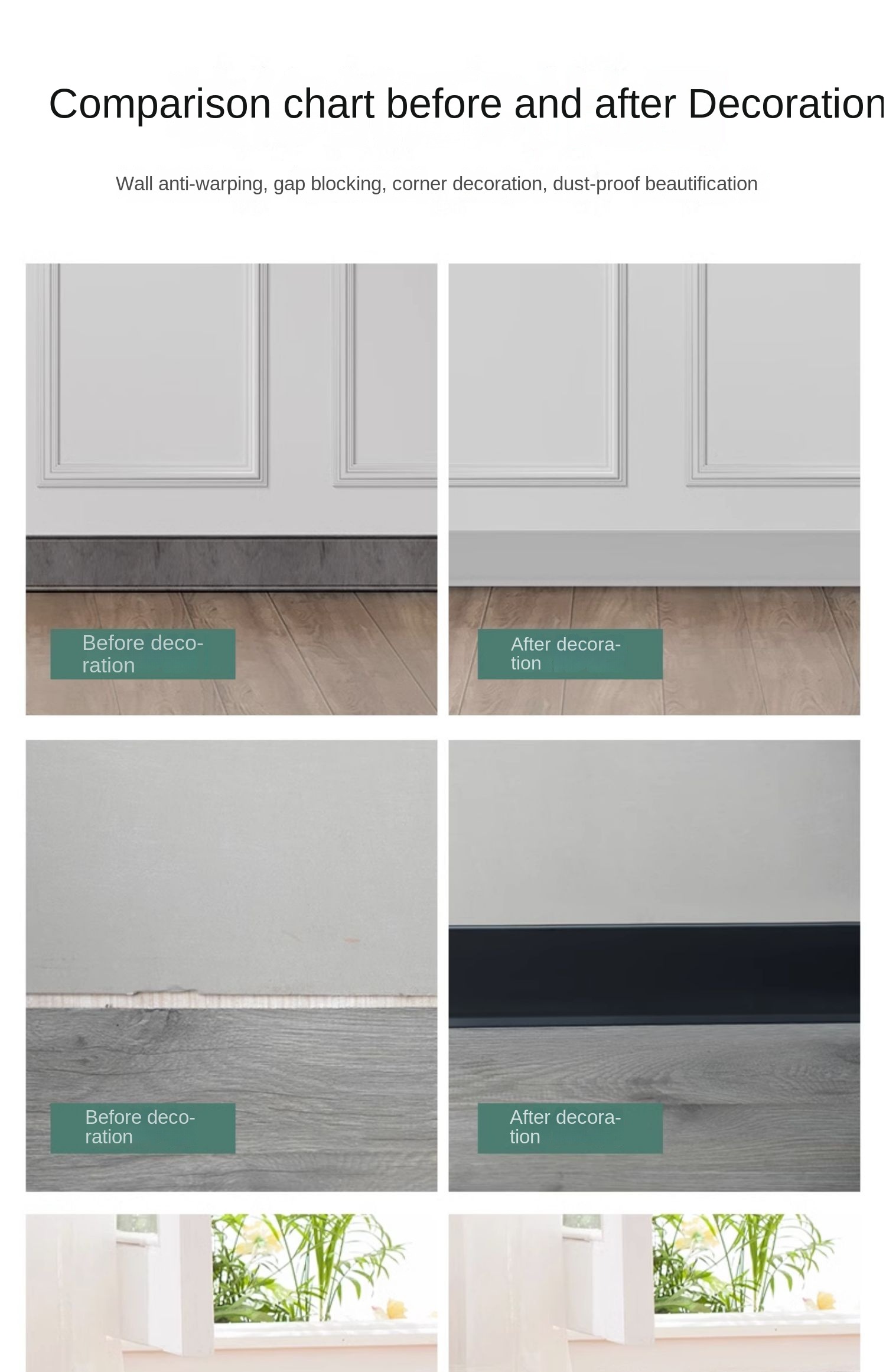 Soft Plastic Skirting Tile Floor Skirting Moisture Resistant Wall ...