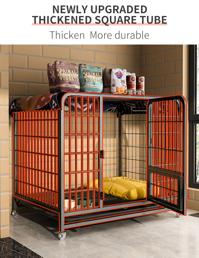 ★SG Stock★Dog Cage Rabbit Cage Dog House Anti-Rust Dog Crate Large with ...