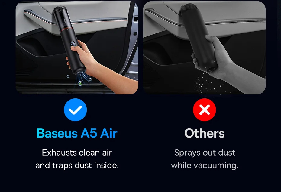 Baseus A5 Air 12000Pa Car Wireless Vacuum Cleaner Cordless Vehicle ...