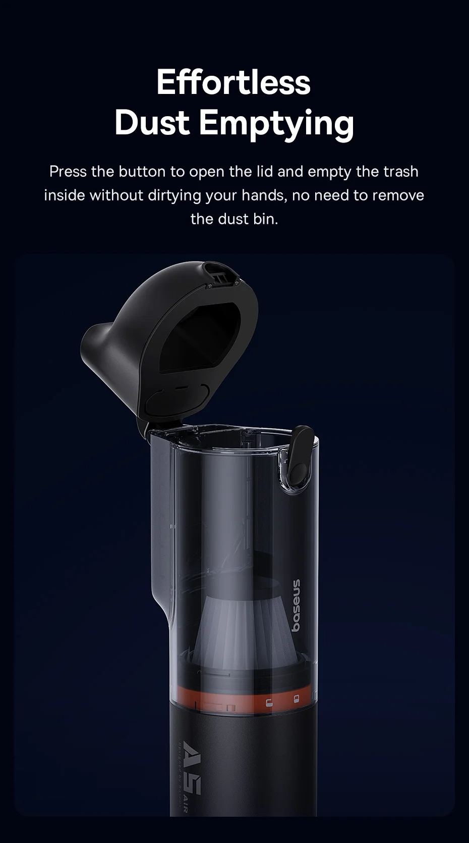 Baseus A5 Air 12000Pa Car Wireless Vacuum Cleaner Cordless Vehicle ...