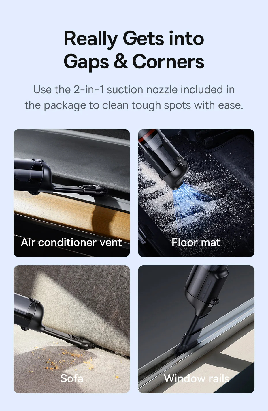 Baseus A5 Air 12000Pa Car Wireless Vacuum Cleaner Cordless Vehicle ...