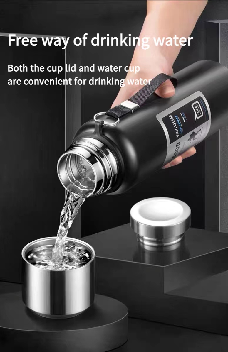 【ALLEN】316 Stainless Steel Large Capacity All-Steel Thermos Cup, Kettle, Outdoor Sports Portable ...