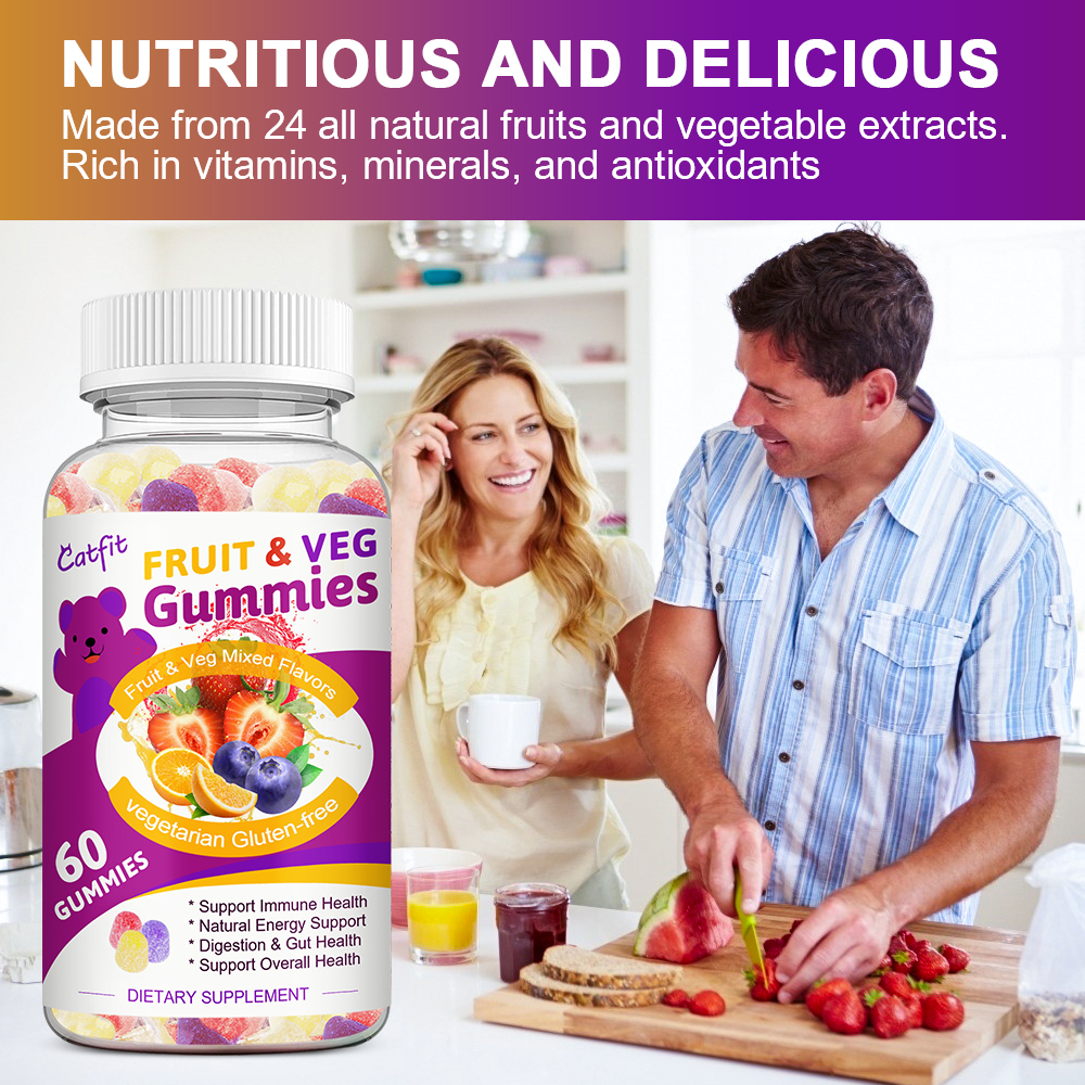 Catfit Multivitamins fruit and vegetable gummies multivitamins for kids ...