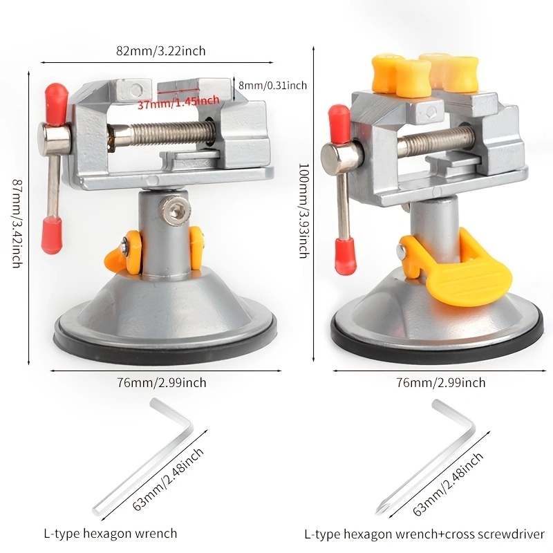 Universal Mini Suction Vise Clamp 360 Degrees Drill Press Vise Table ...