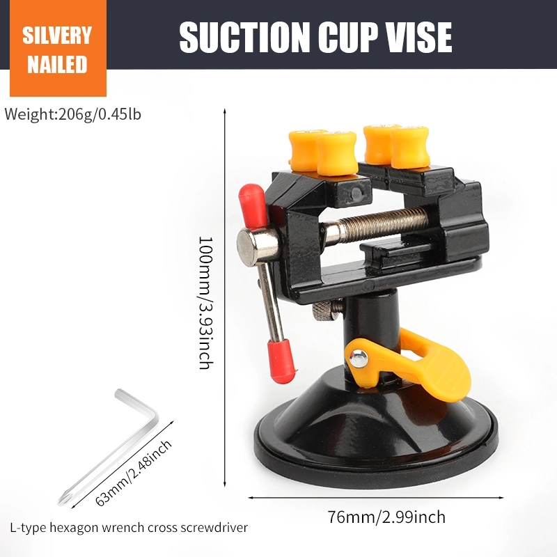 Universal Mini Suction Vise Clamp 360 Degrees Drill Press Vise Table ...