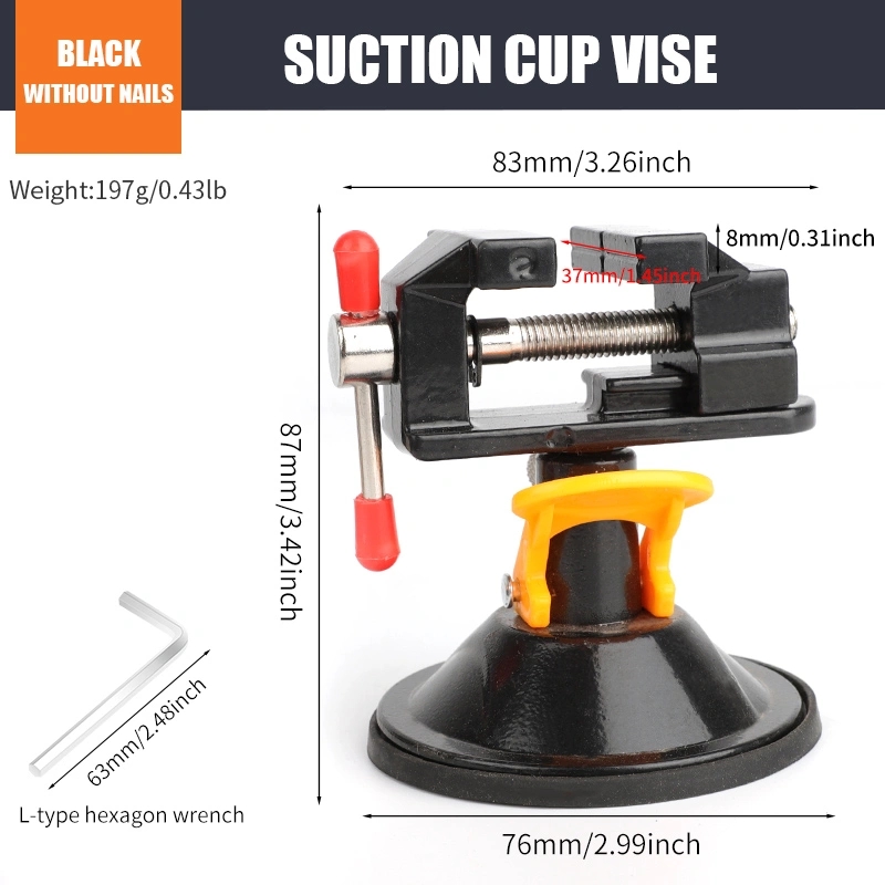 Universal Mini Suction Vise Clamp 360 Degrees Drill Press Vise Table Bench Vice with Suction ...