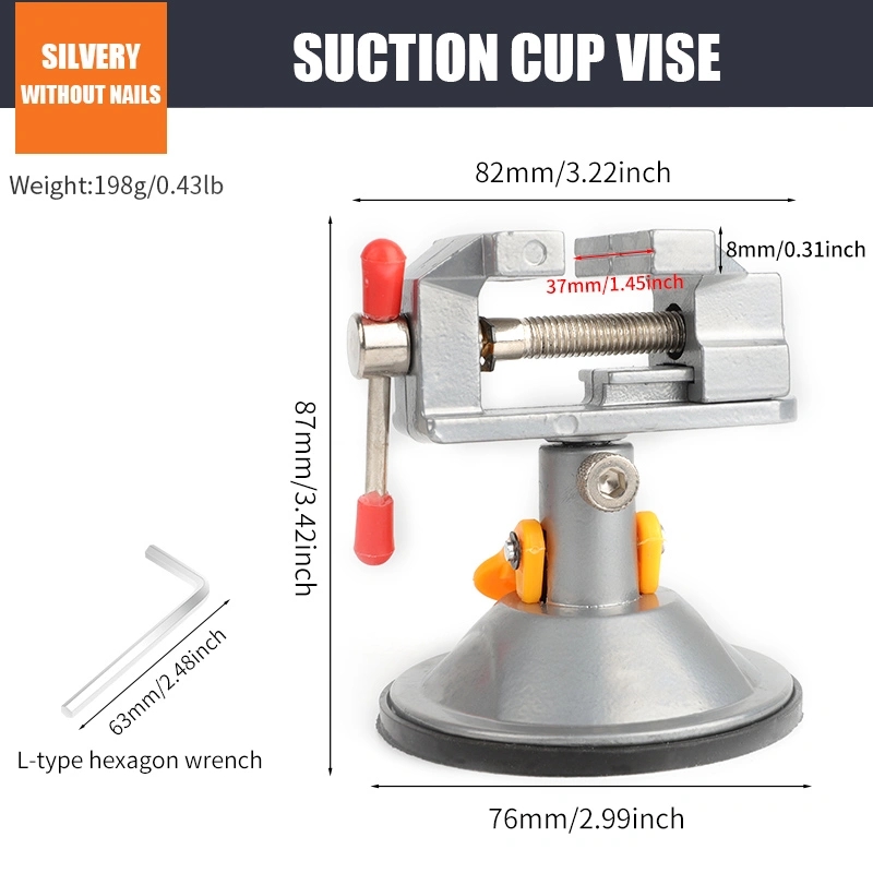 Universal Mini Suction Vise Clamp 360 Degrees Drill Press Vise Table ...
