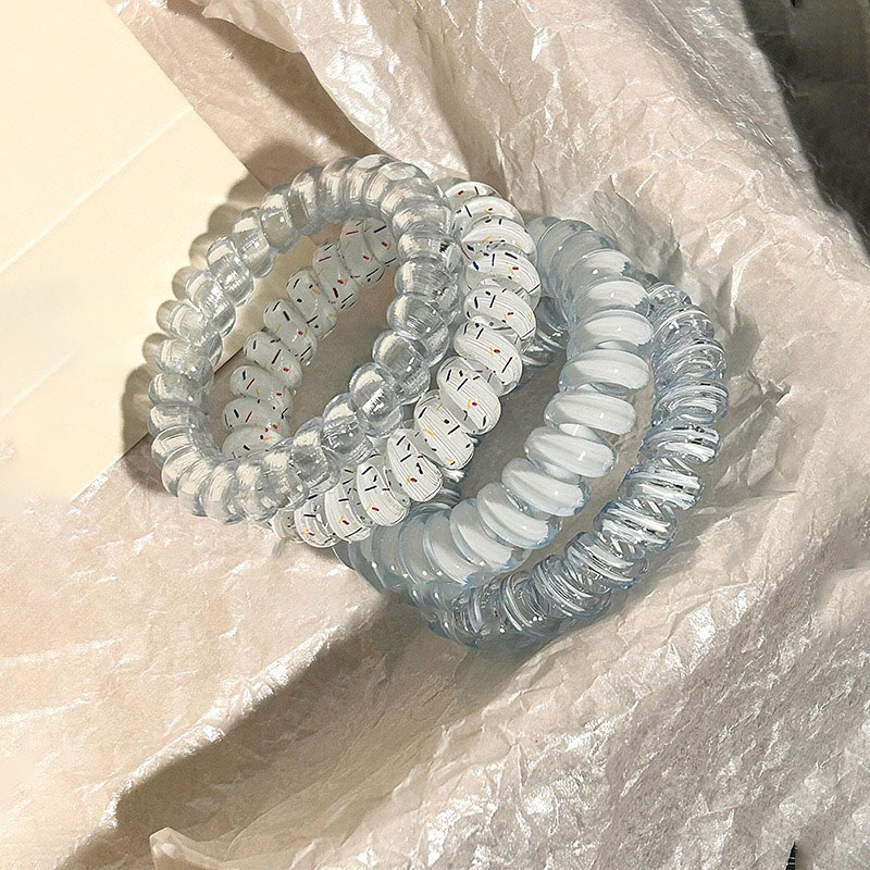 4Pcs Telephone-Wire Loop Hair Loops: Ins Hair Rope Braid-Ready High ...