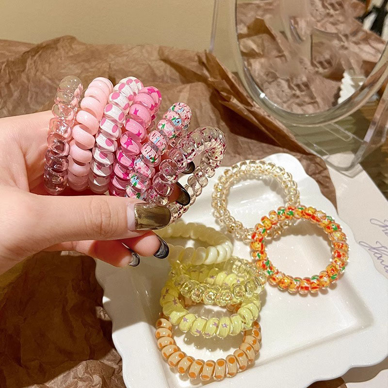 4Pcs Telephone-Wire Loop Hair Loops: Ins Hair Rope Braid-Ready High ...